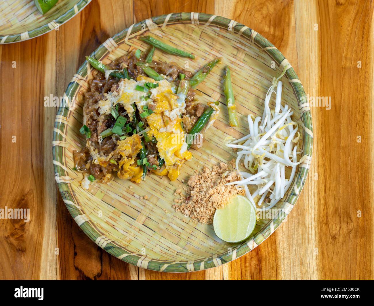 Thai food name is Pad thai Stock Photo - Alamy