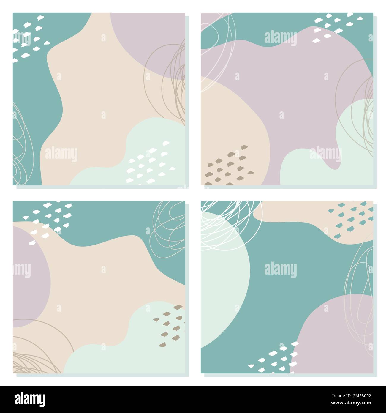 Templates set of abstract boho style, social stories, square layout ...