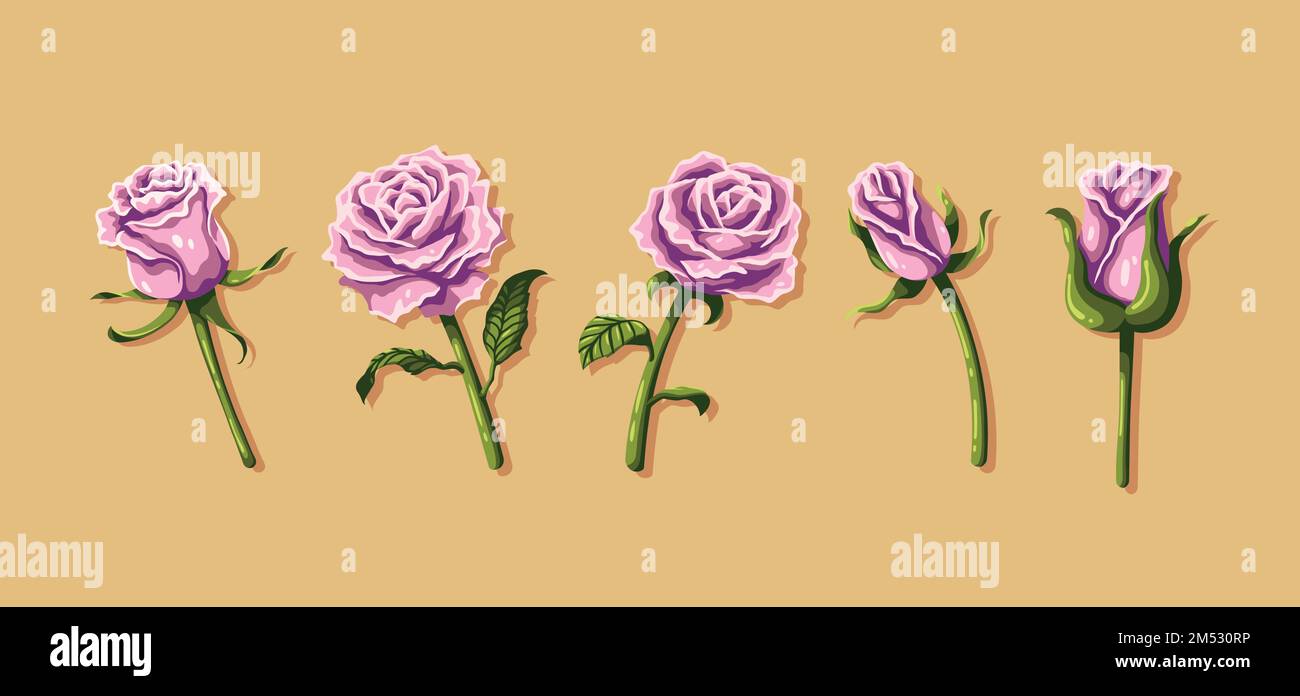 Five stems Stock Vector Images - Alamy