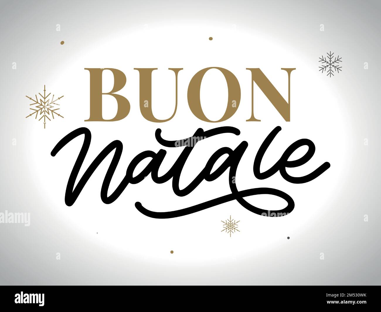 Christmas,Buon Natale greeting card.Handwriting red lettering in ...