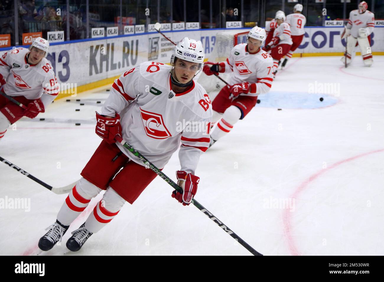 Saint Petersburg, Russia. 24th Dec, 2022. Spartak Hockey Club player ...