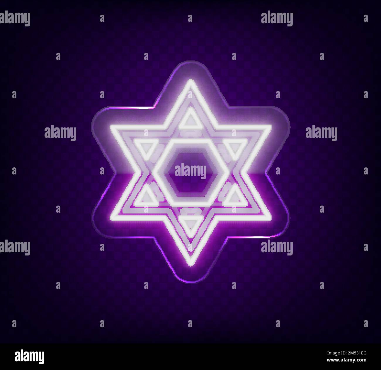 Star of David, neon sign. The symbol of Judaism. Vector illustration ...