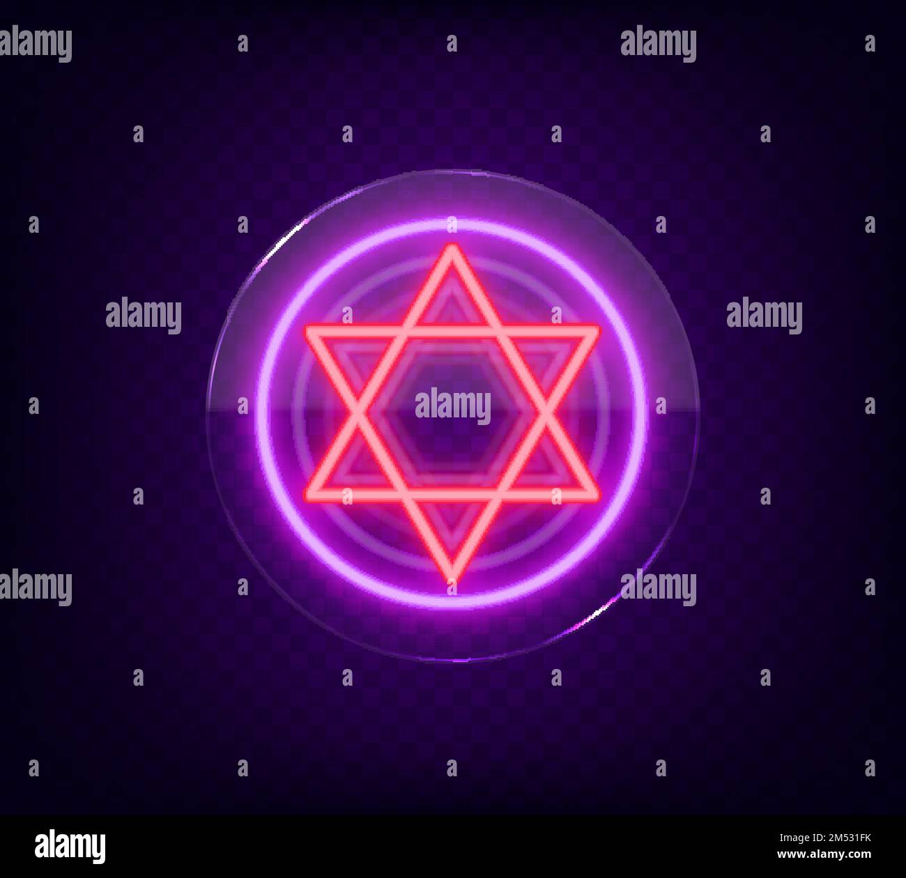 Star of David, neon sign. The symbol of Judaism. Vector illustration ...