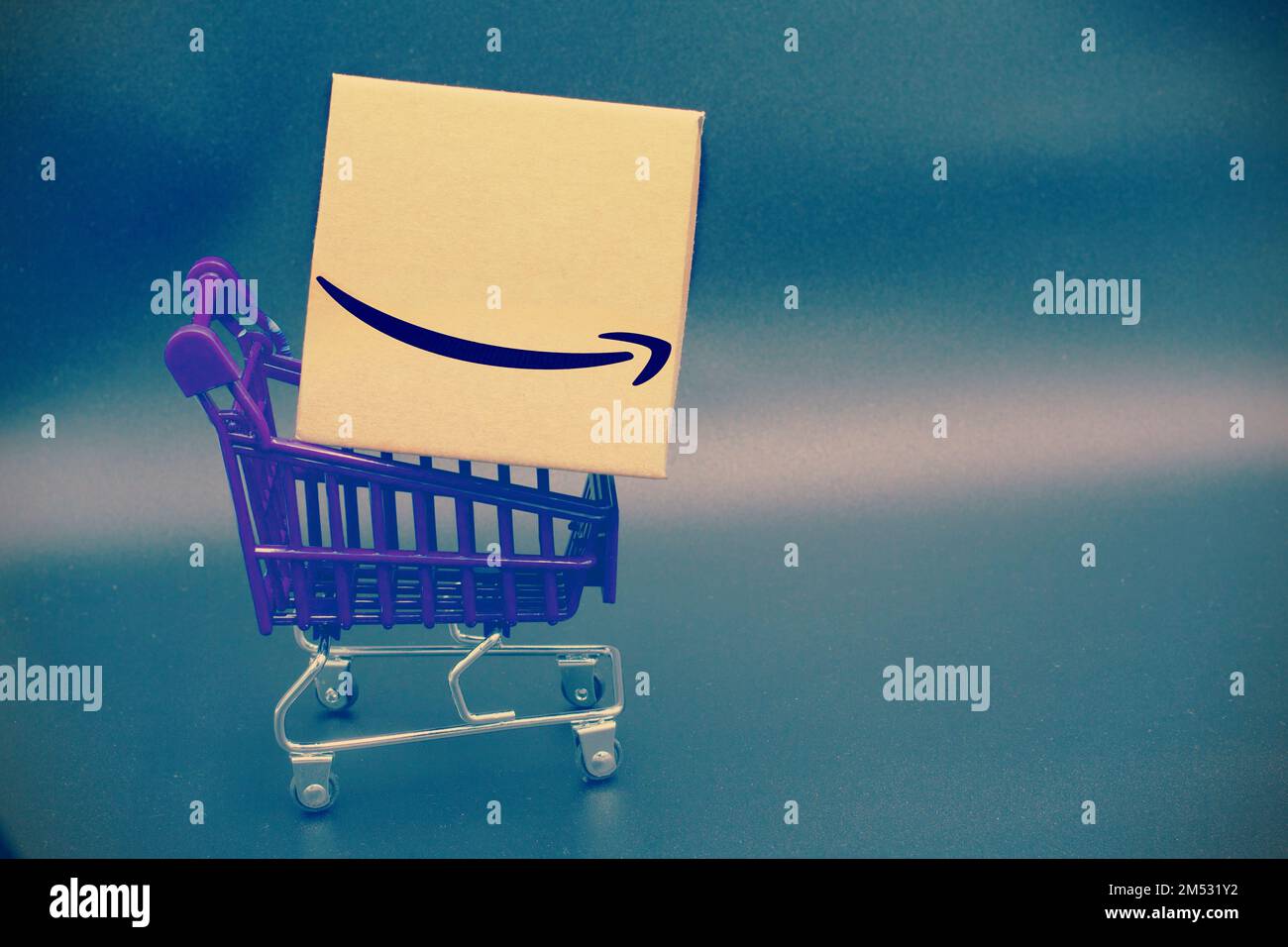 Florence, Italy December 23rd 2022 , Amazon online shopping ...