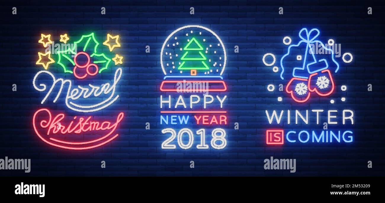 Neon characters Stock Vector Images - Alamy