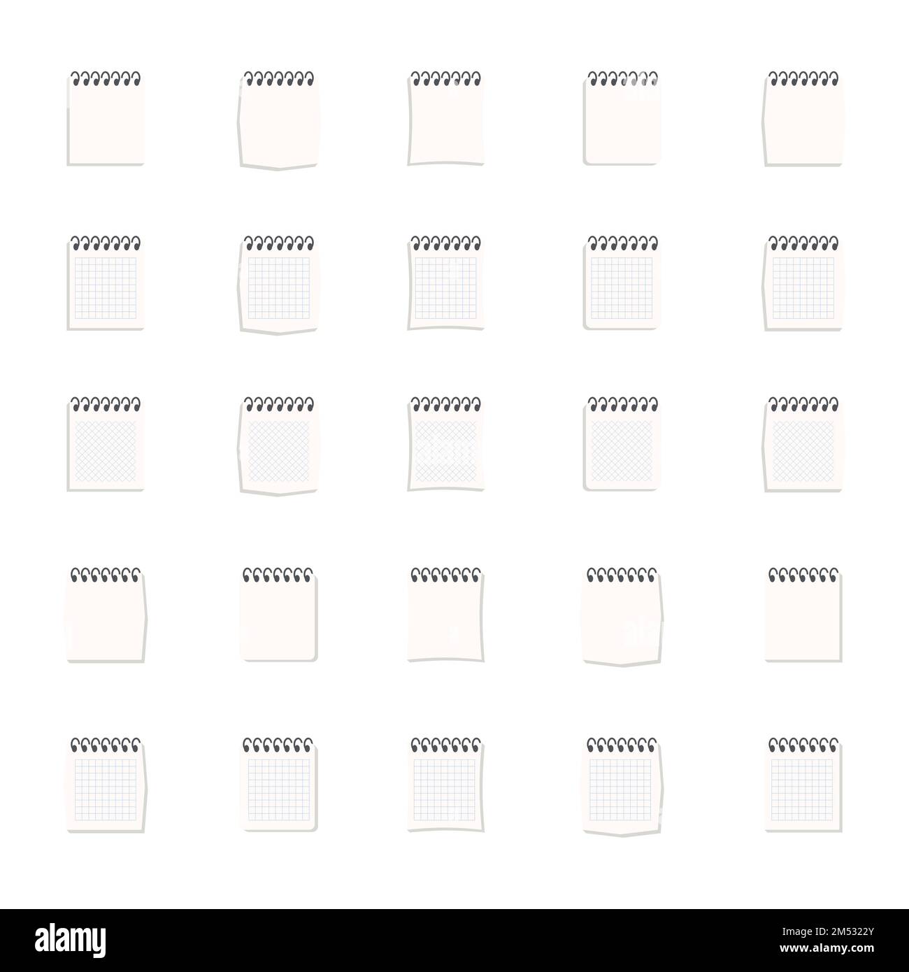 Blank Various Notebook Variation Collection Set Stock Vector Image ...