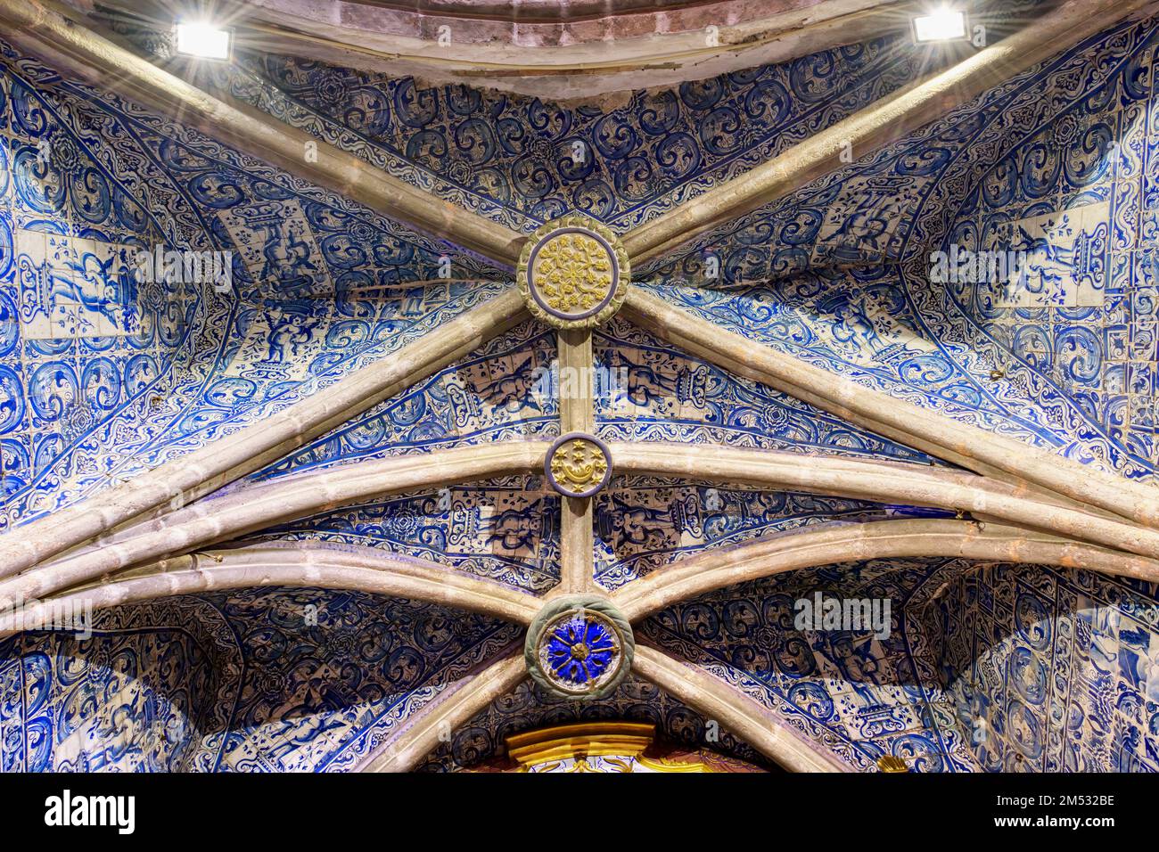 Painted tiles covering the Main Chapel ceiling, Our Lady of the ...