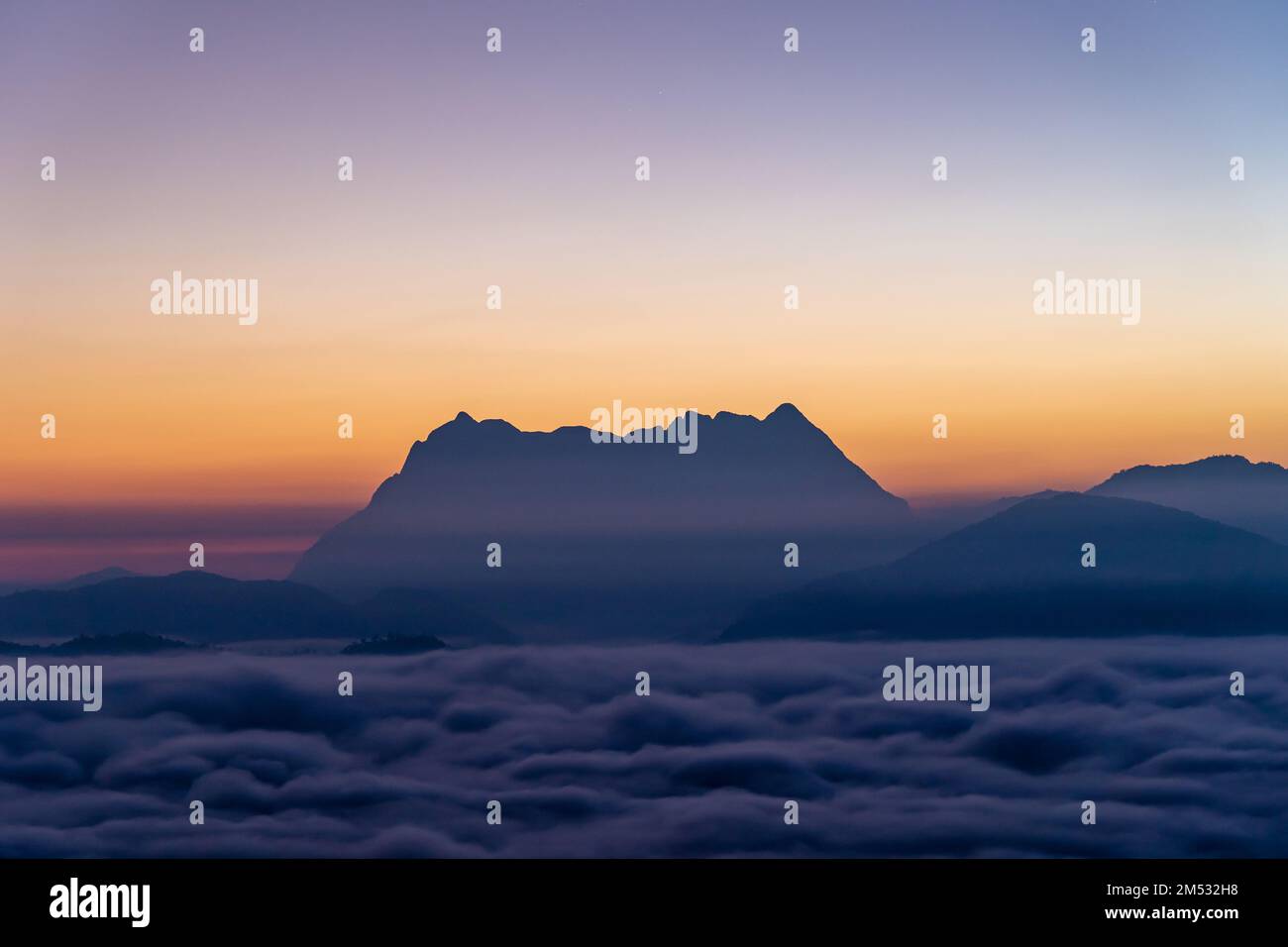 Time lapse majestic view of Doi Luang Chiang Dao in northern Thailand ...