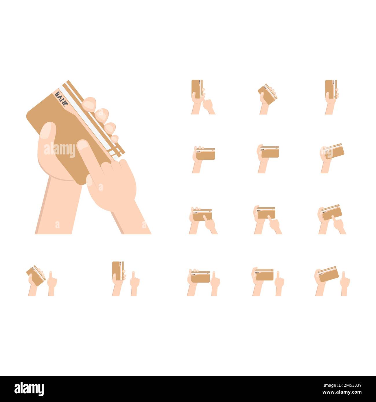 Hand Holding Bank Saving Book and Money Collection Stock Vector Image ...
