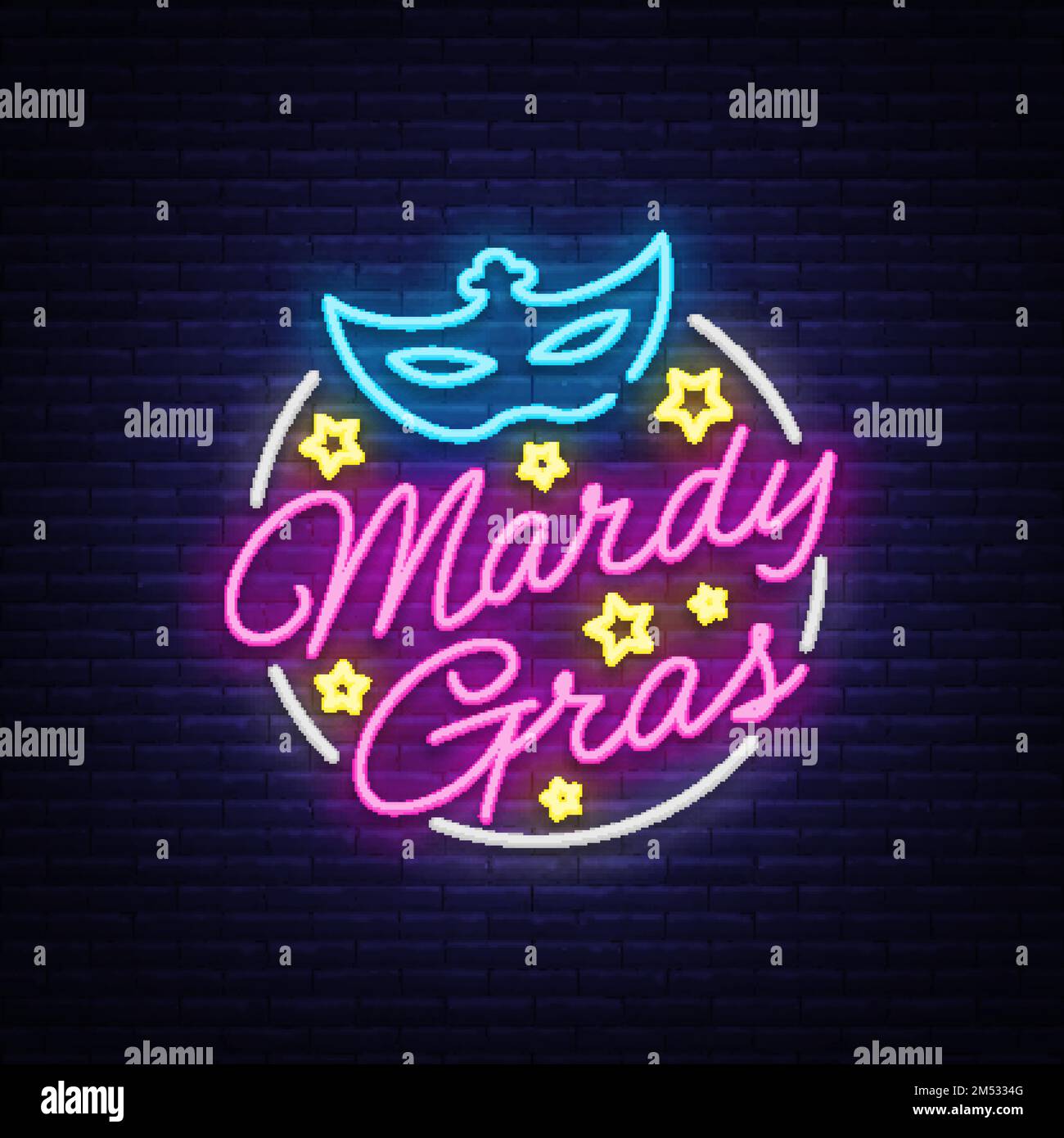 Neon happy tuesday text in hi-res stock photography and images - Alamy