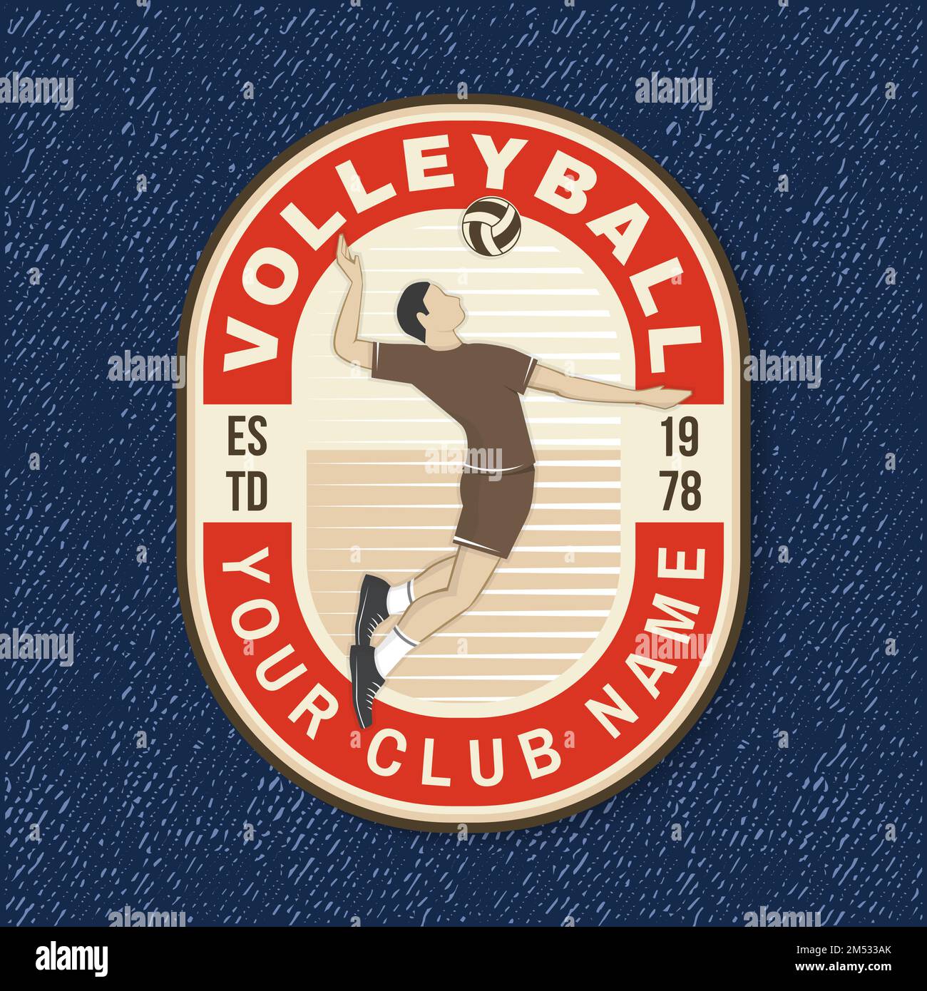 Volleyball club logo, patch. Vector illustration. For college league ...