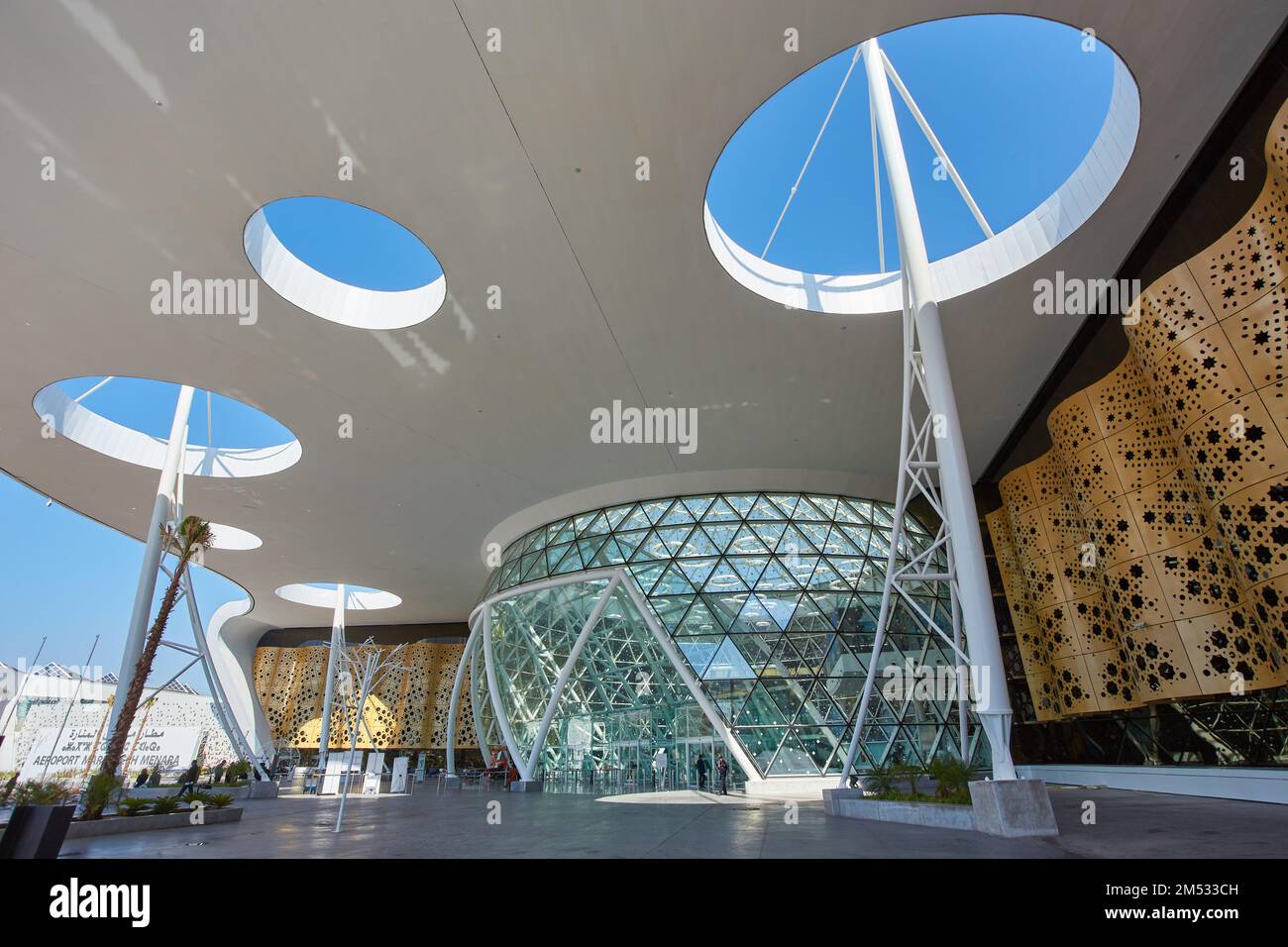 Marrakesh, Morocco, 15 th February, 2017:Exterior of the airport of ...
