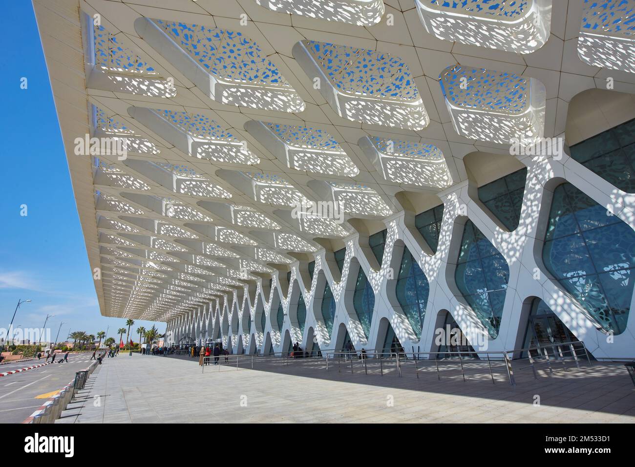 Marrakesh, Morocco, 15 th February, 2017:Exterior of the airport of ...