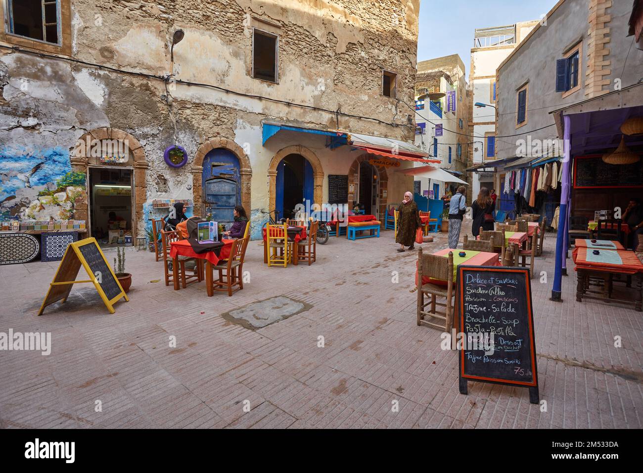 ESSAOUIRA, MOROCCO. 13 th February, 2017: colorful handricrafts at ...