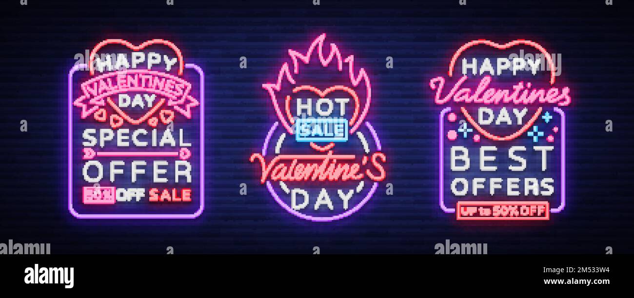 Valentine's day vector sales, set of design patterns for posters in ...