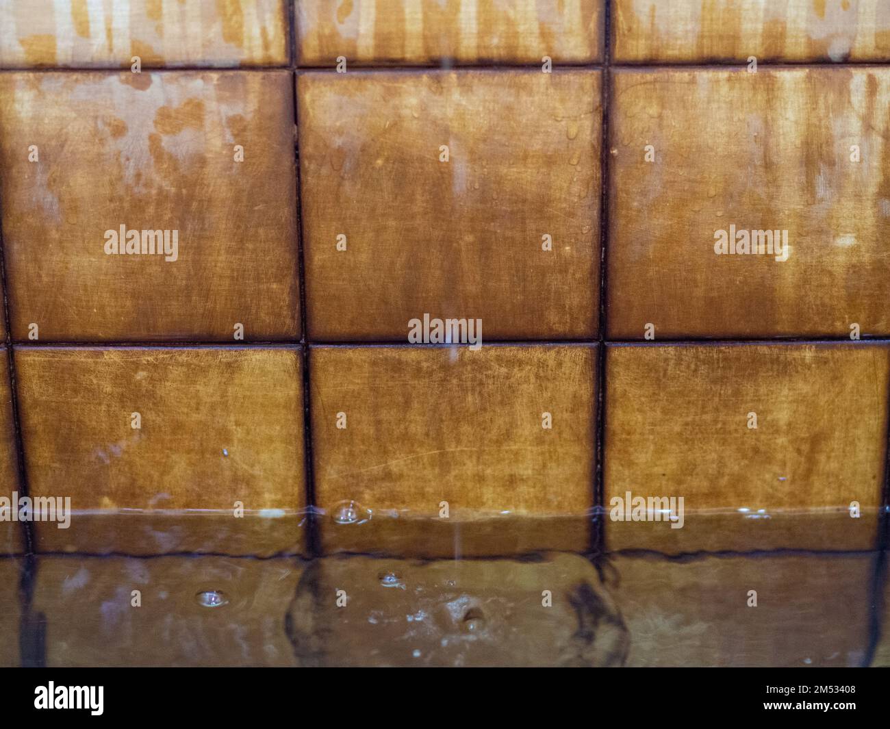 old tiles and water drops Stock Photo - Alamy