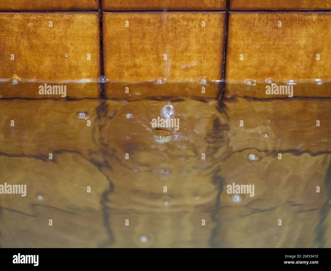 old tiles and water drops Stock Photo - Alamy