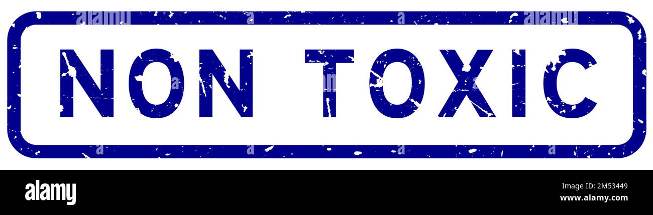 Grunge blue non toxic word square rubber seal stamp on white background Stock Vector Image & Art ...
