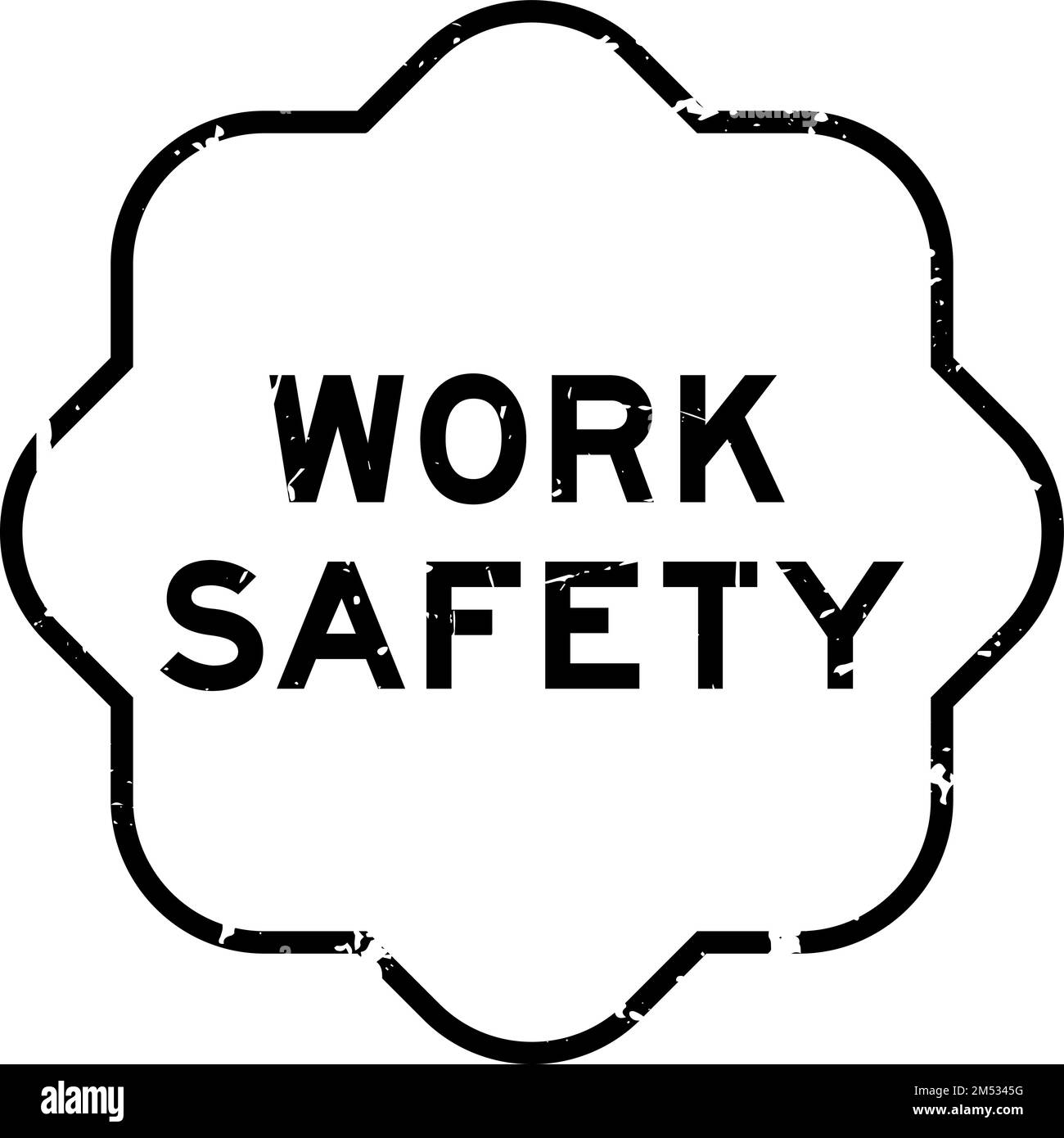 Grunge black work safety word rubber seal stamp on white ckground Stock ...