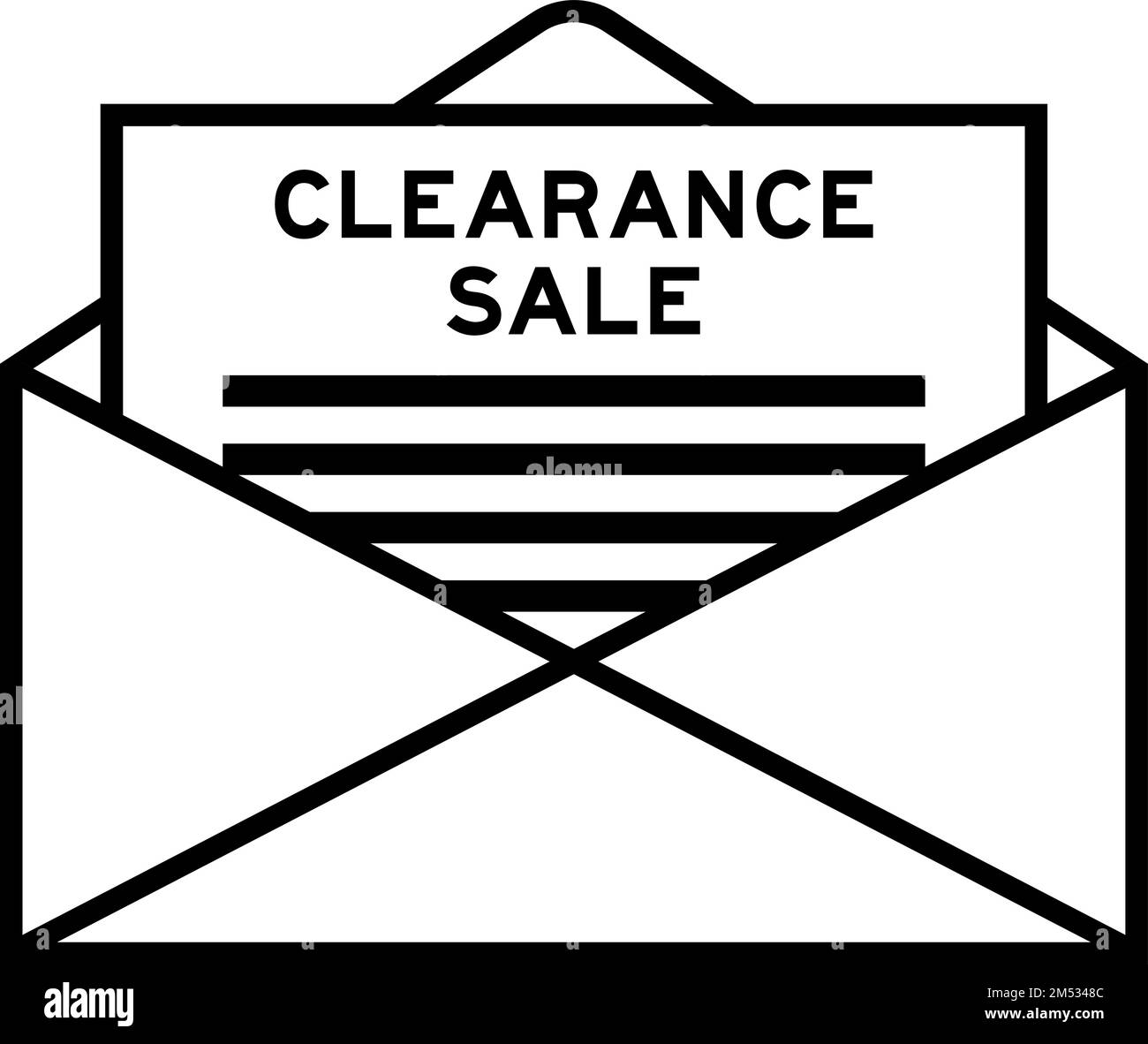 Envelope and letter sign with word clearance sale as the headline Stock ...