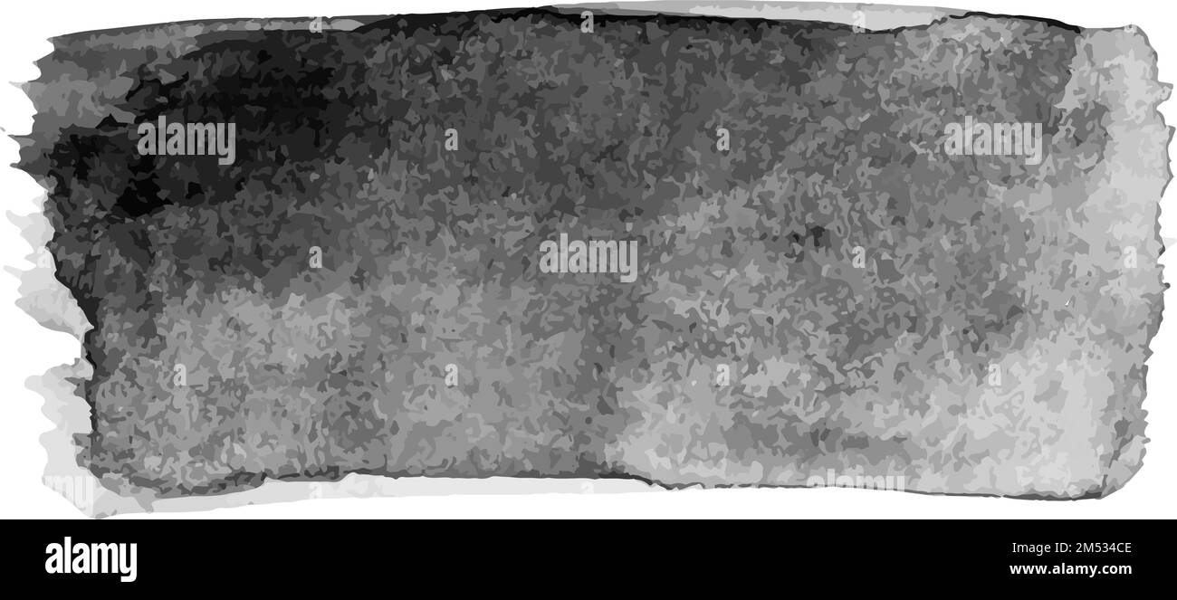 Grunge black water color texture stripe brush on white background ...