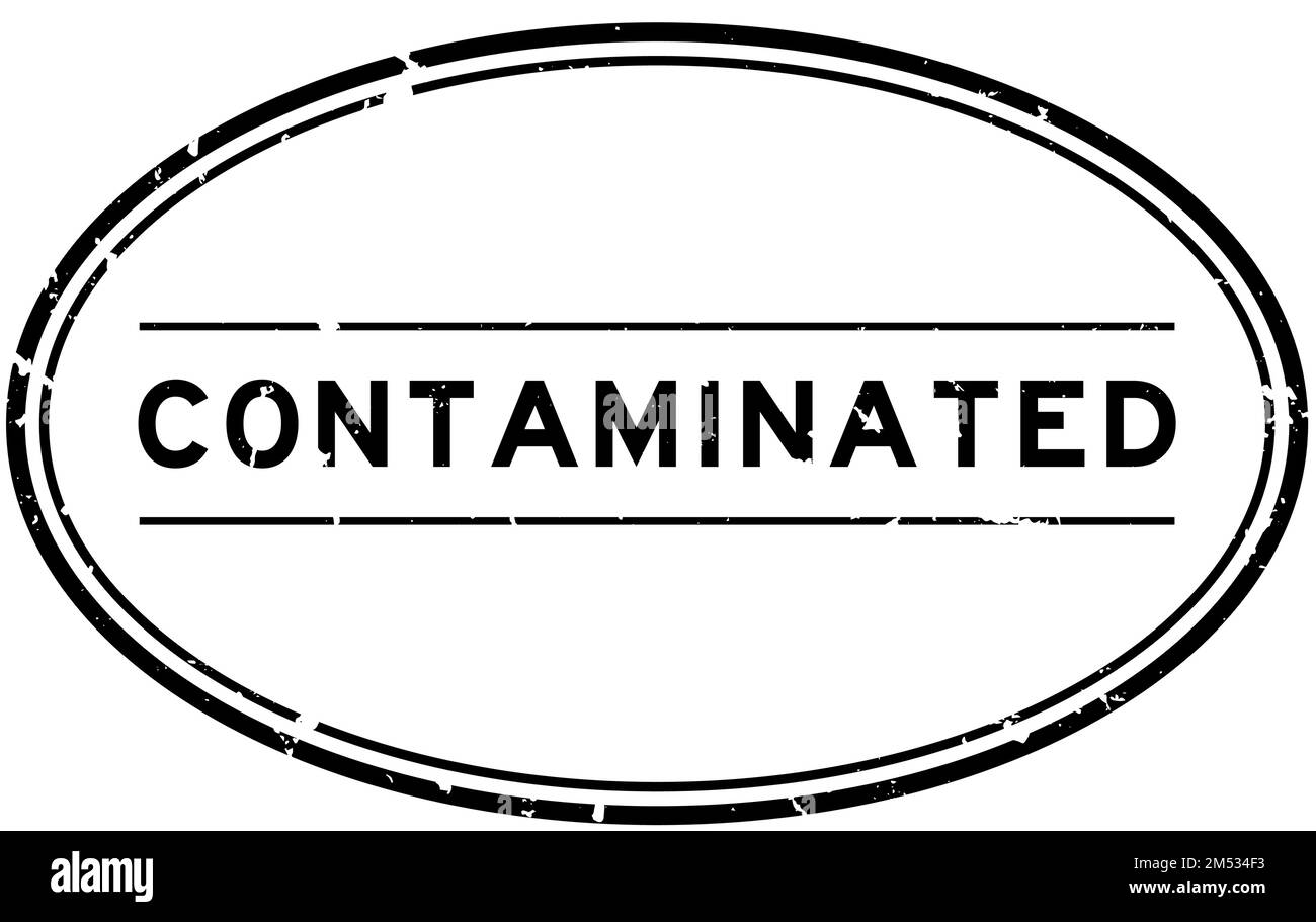 Grunge black contaminated word rubber seal stamp on white background ...