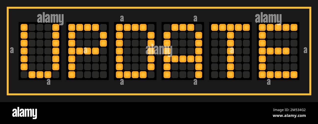 Orange color led banner in word update on black background Stock Vector ...