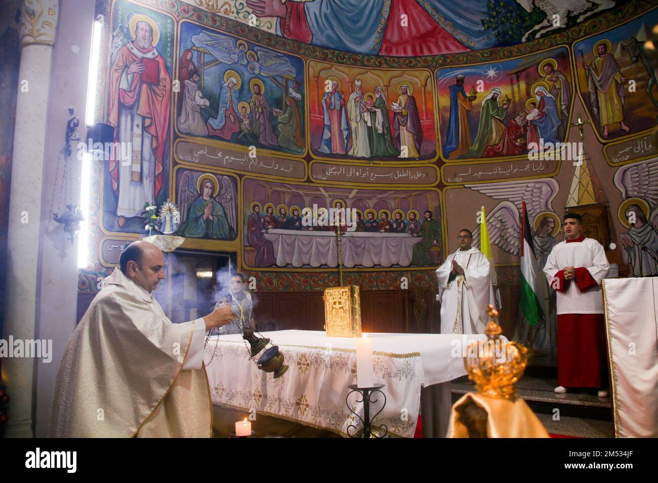 Holy family church in gaza city hi-res stock photography and images - Alamy