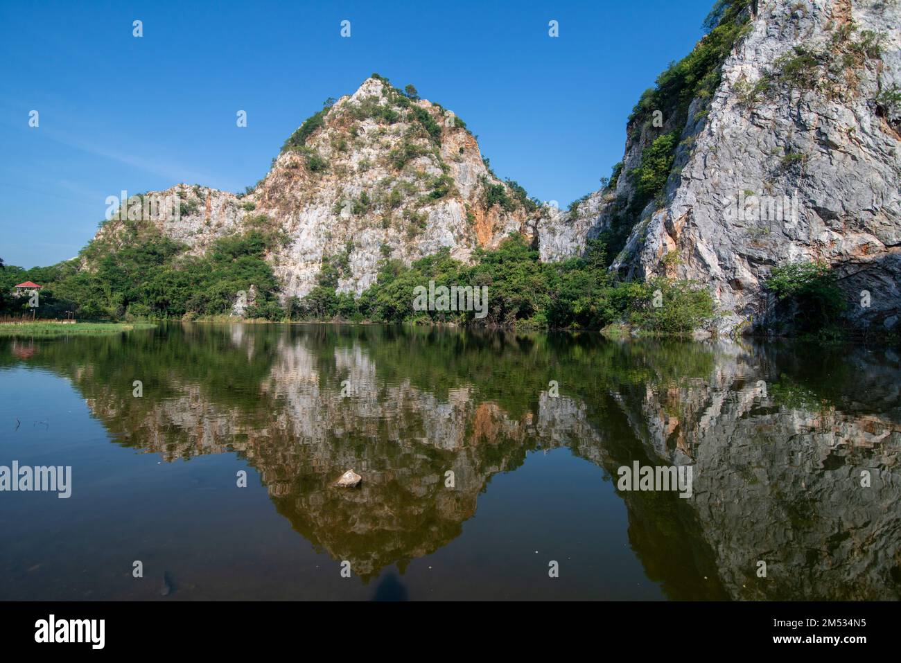 The Landscape of the Khao Ngu Mountain Park near the City of Ratchaburi ...