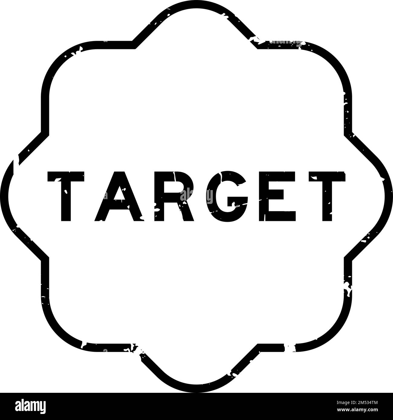 Grunge black target word rubber seal stamp on white background Stock ...