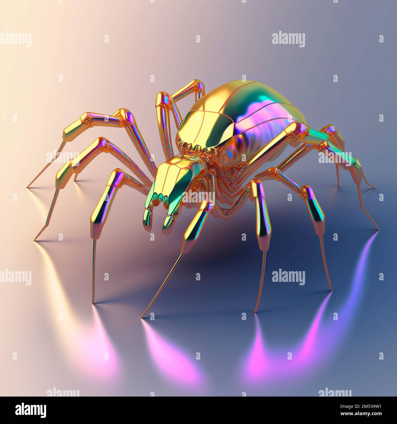 3d golden spider hi-res stock photography and images - Alamy