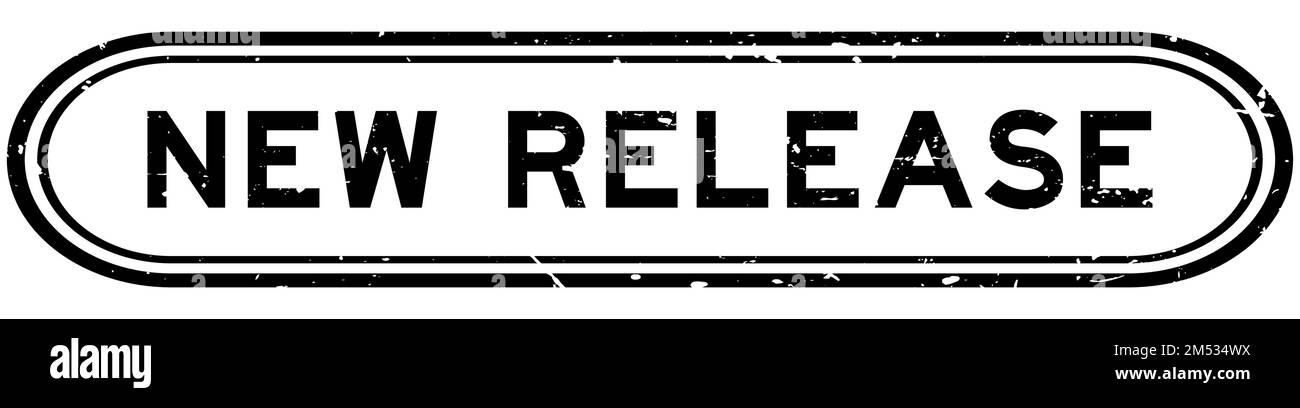 Grunge black new release word rubber seal stamp on white background ...