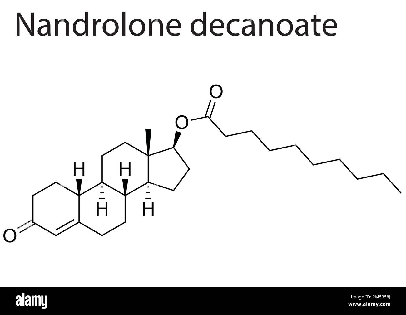 A vector of the chemical structure of Nandrolone decanoate anabolic ...