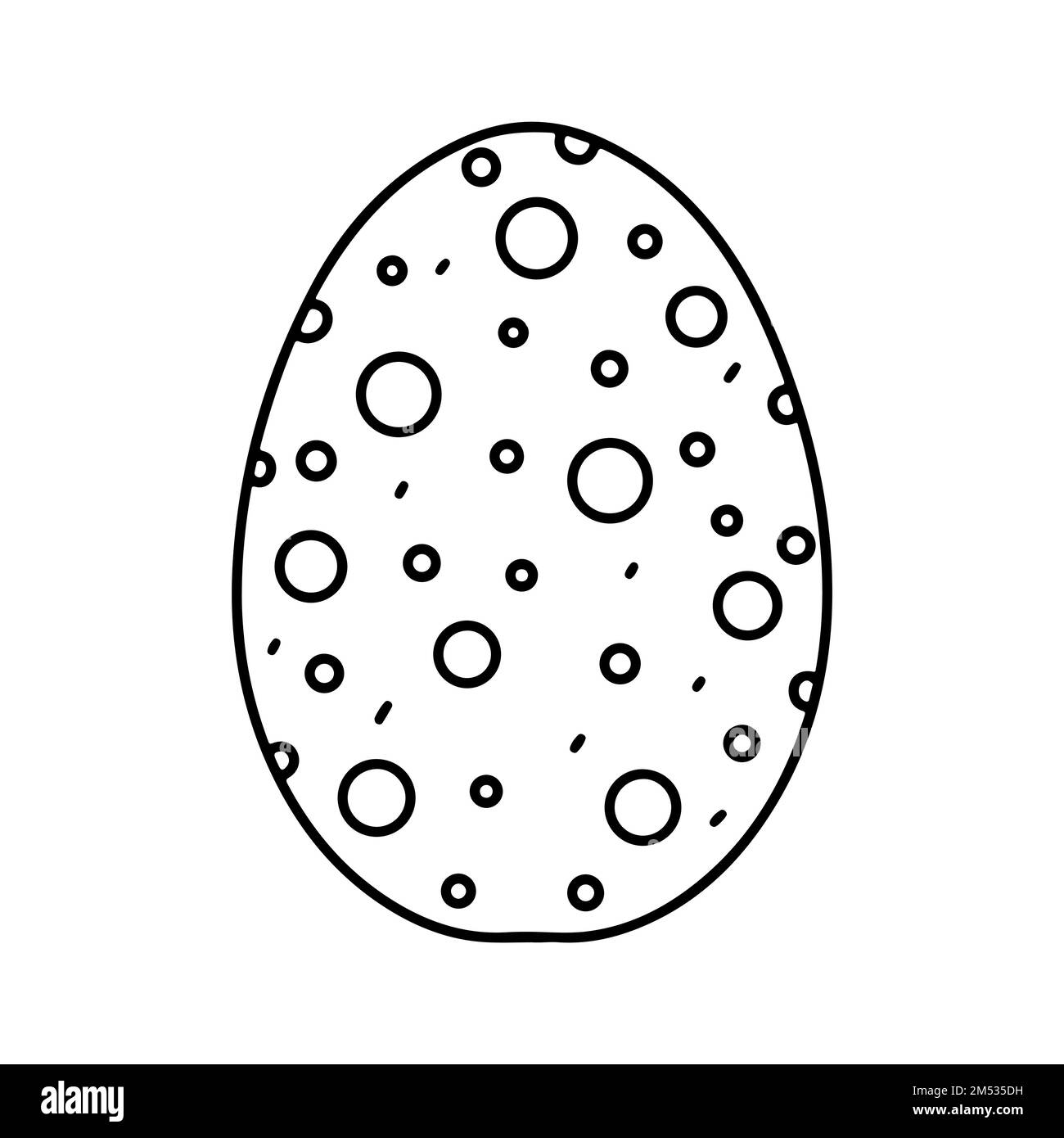 Easter egg in hand drawn doodle style. Coloring book for children Stock ...