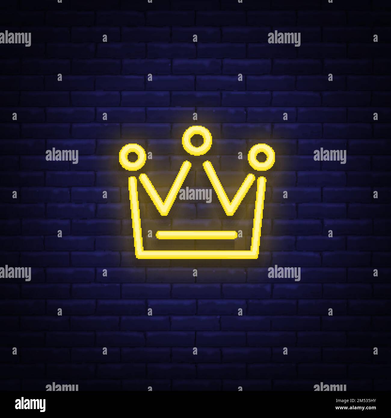 Crown is a neon sign. Neon icon, light symbol, web banner for your ...