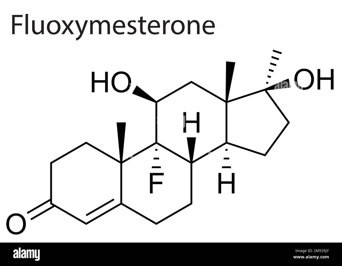 A vector of the chemical structure of Fluoxymesterone anabolic ...