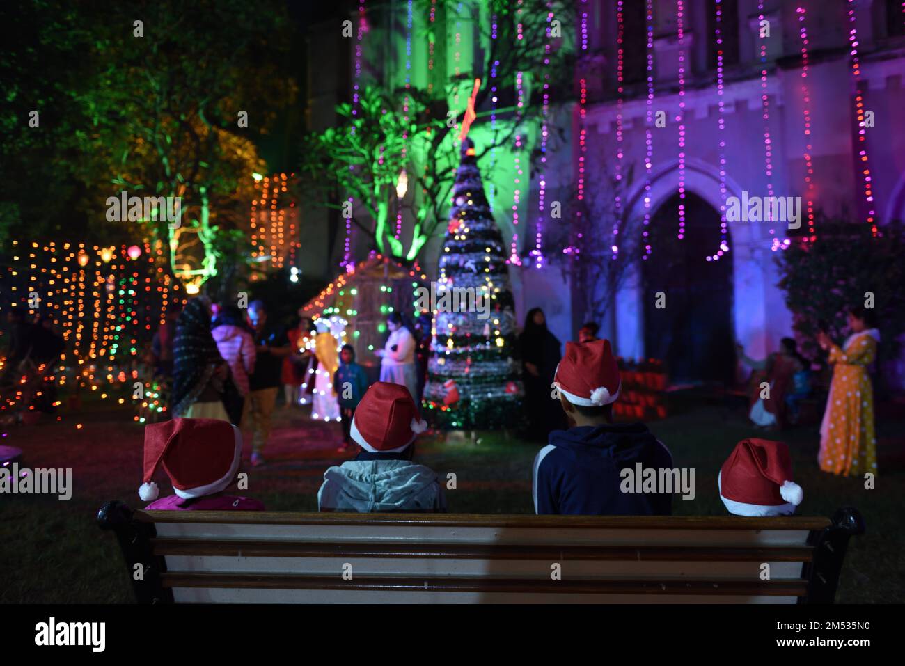 Non Exclusive: Kolkata, India - 24 December, 2022: On Christmas Eve ...