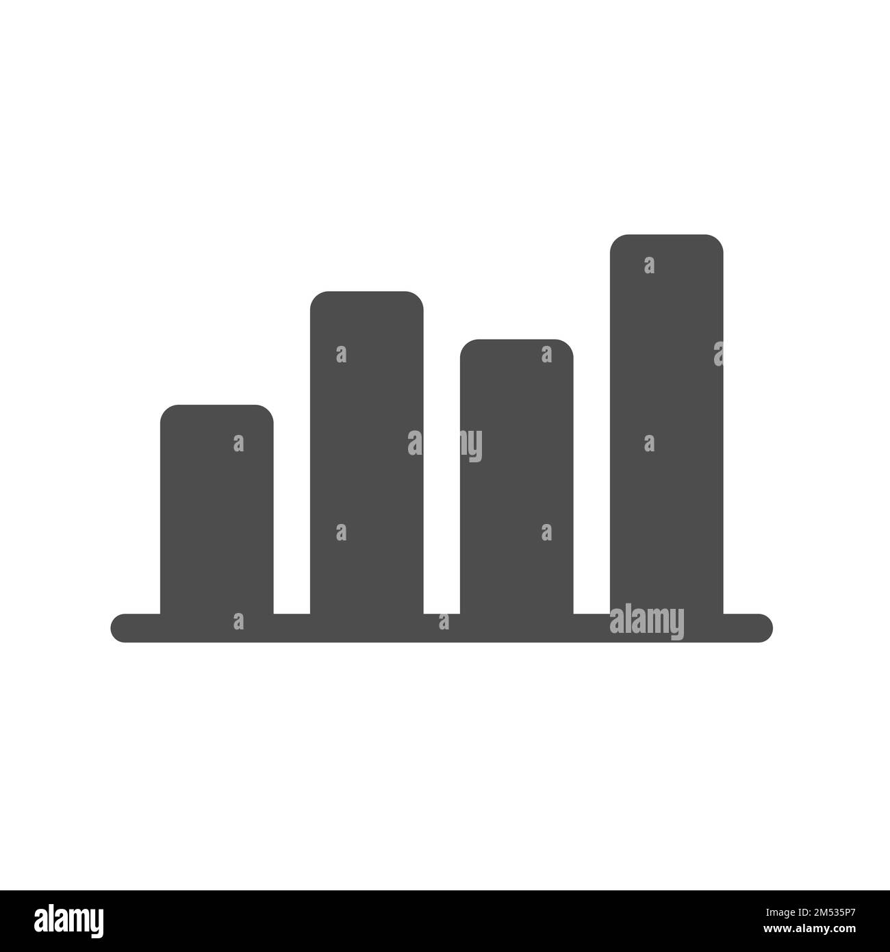 chart silhouette vector icon isolated on white Stock Vector Image & Art ...