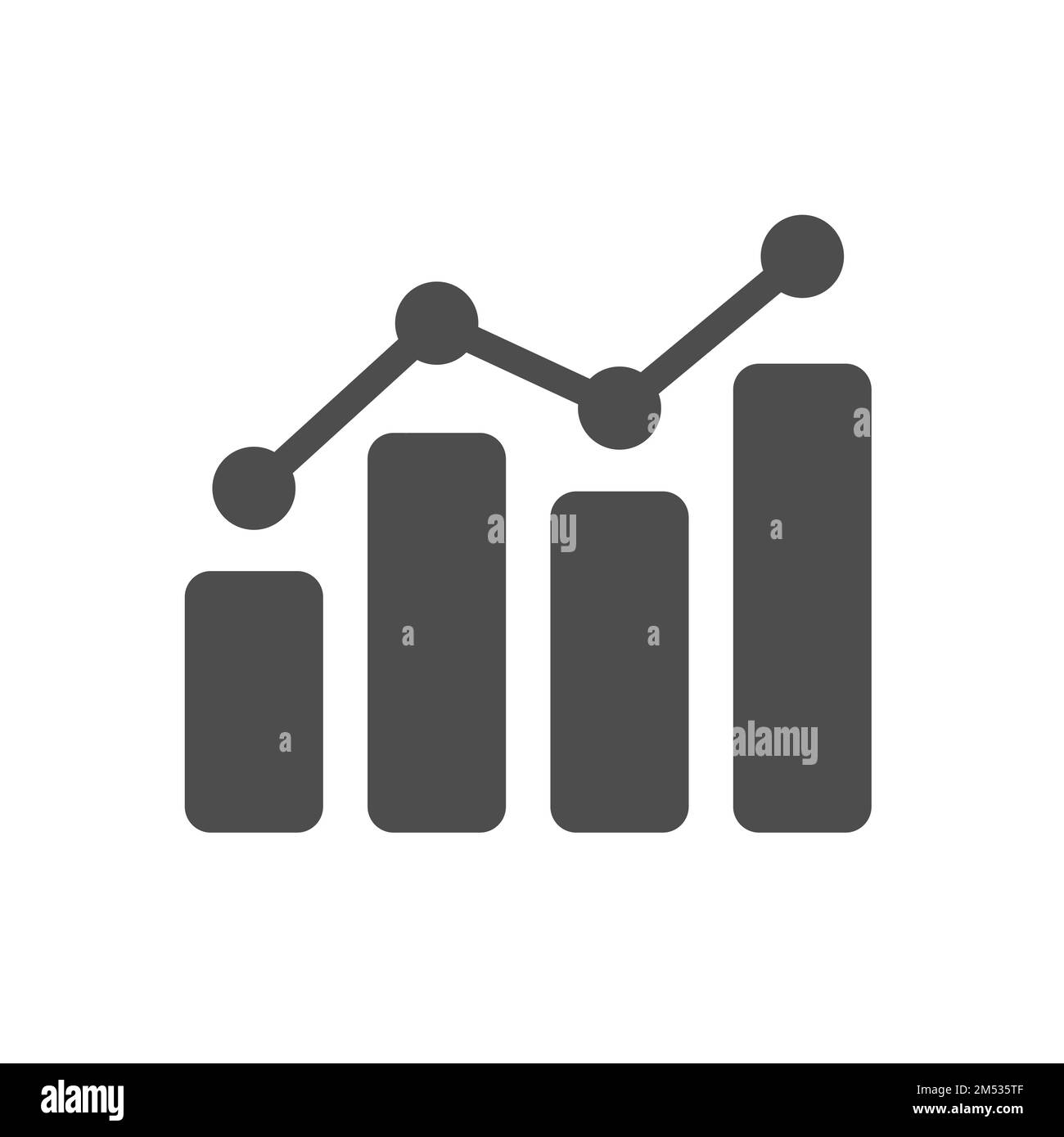 graph silhouette vector icon isolated on white Stock Vector Image & Art ...