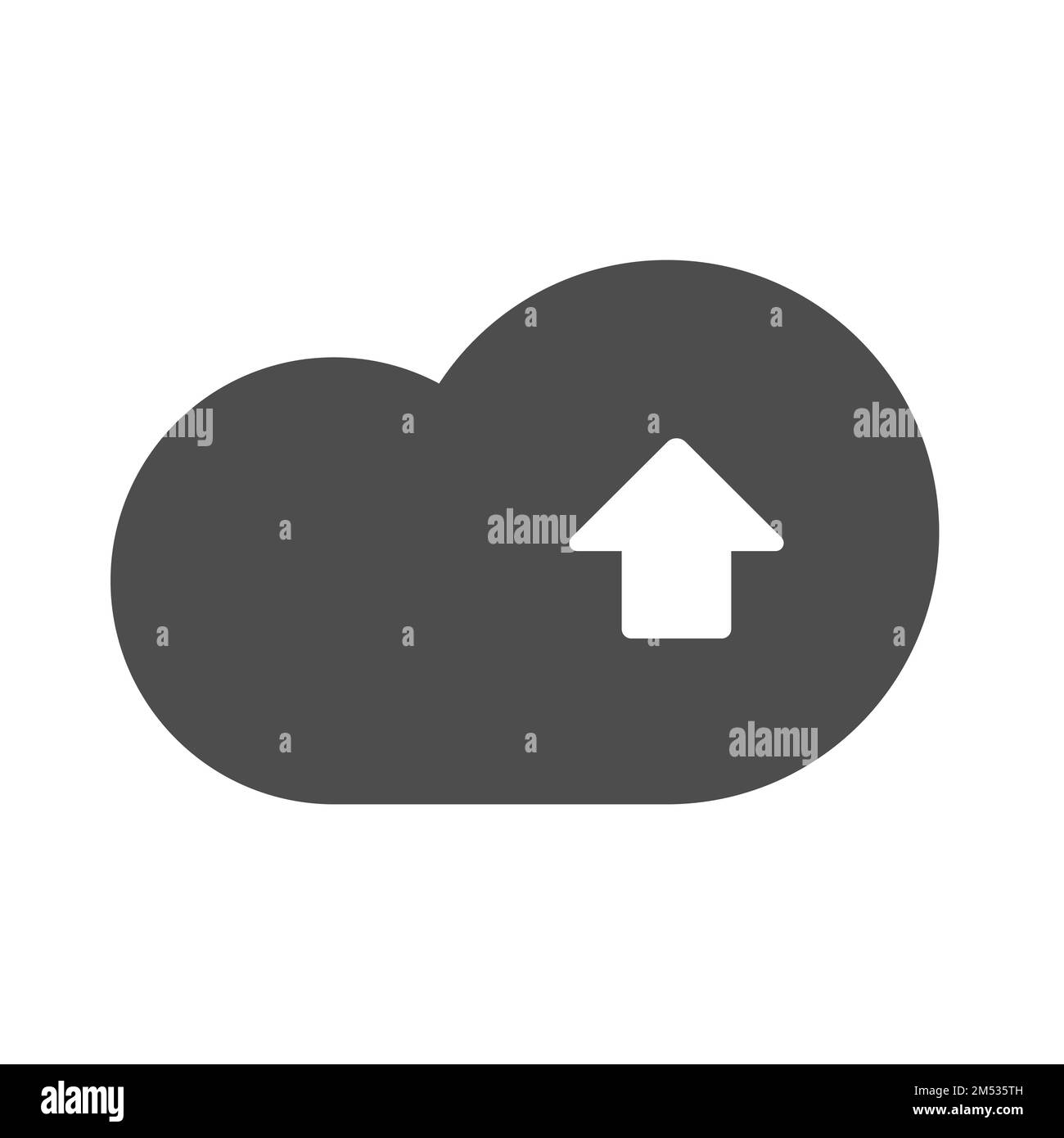 cloud upload silhouette vector icon Stock Vector Image & Art - Alamy