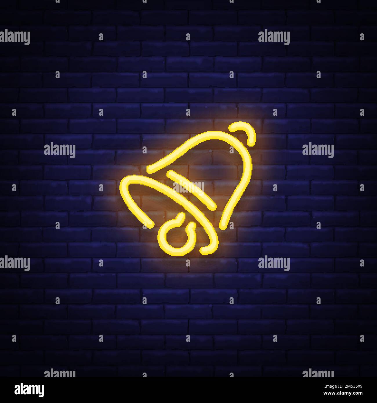 Bell neon sign. Neon icon, light symbol, web banner for your projects ...