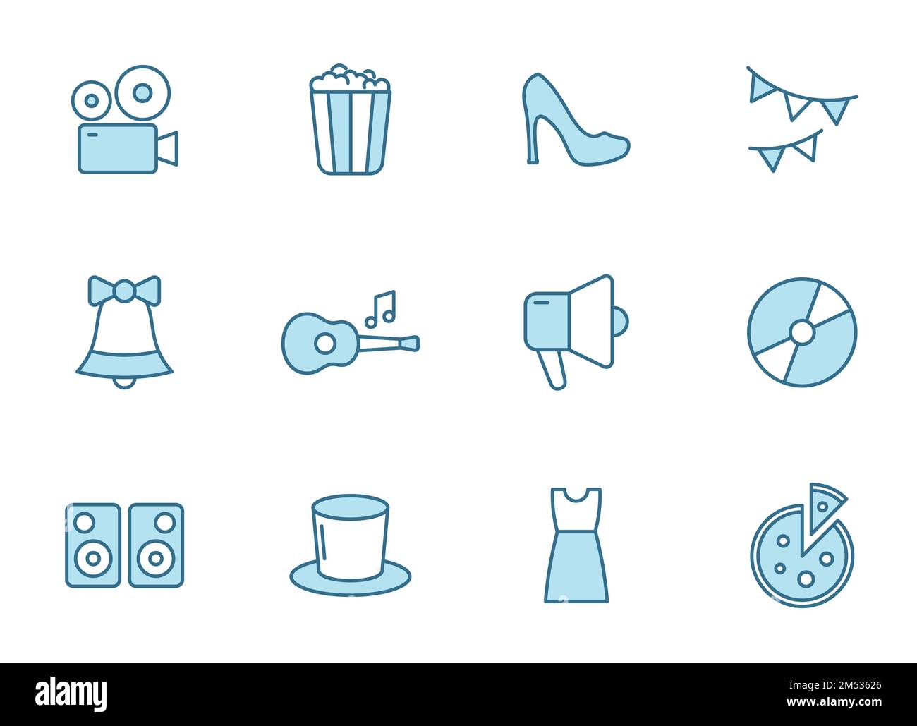 party outline vector icons in two colors Stock Vector Image & Art - Alamy