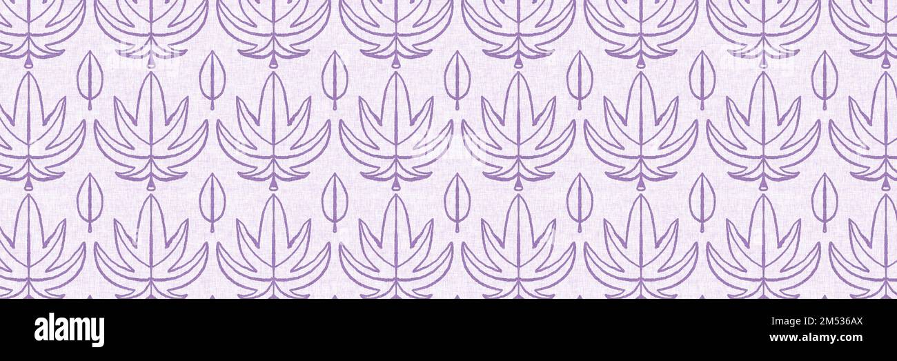 Gender neutral foliage leaf seamless raster border. Simple whimsical 2 ...