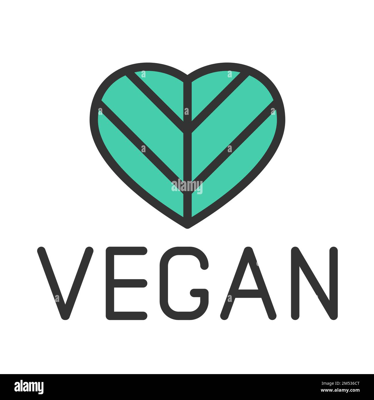 vegan color filled logo icon isolated on white Stock Vector Image & Art ...