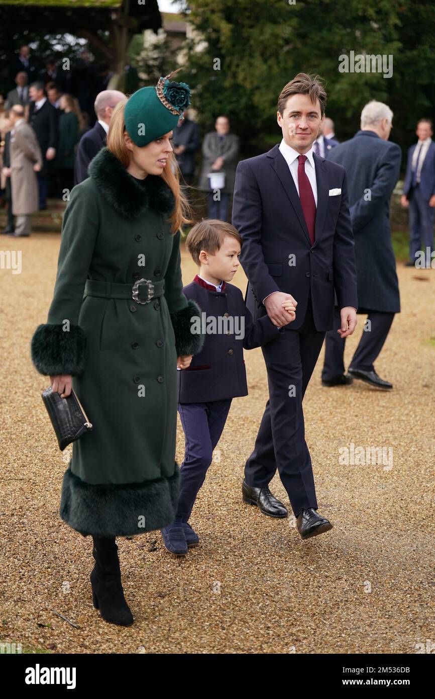 Princess Beatrice, Edoardo Mapelli Mozzi and his son Christopher Woolf ...