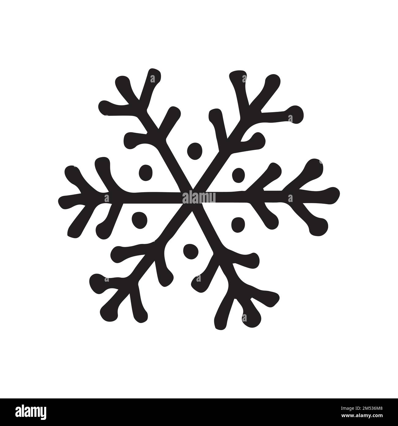 Hand drawn doodle snowflake illustration Stock Vector Image & Art - Alamy