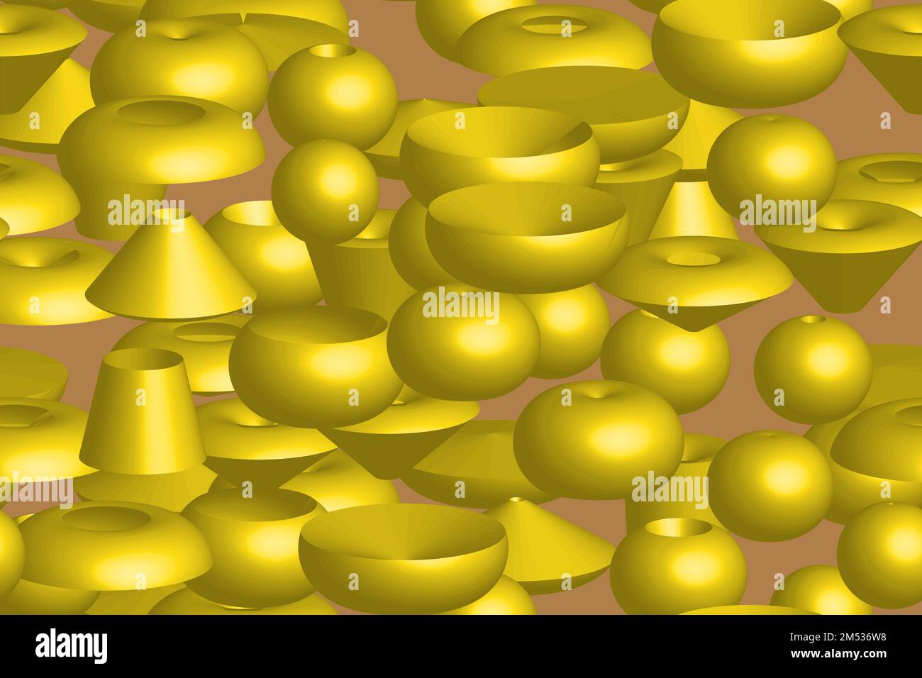 Abstract Yellow Volume Shapes 3D Seamless Illustration Stock Vector Image & Art - Alamy