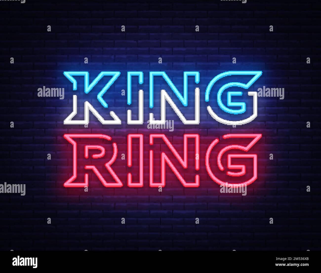 Fight Club neon sign vector. King of the Ring neon symbol logo, design ...