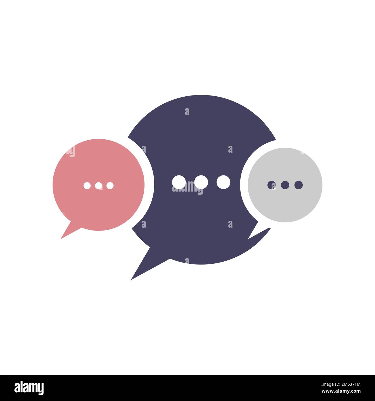 Bubble comment logo, message icon, messenger symbol. Communication ...