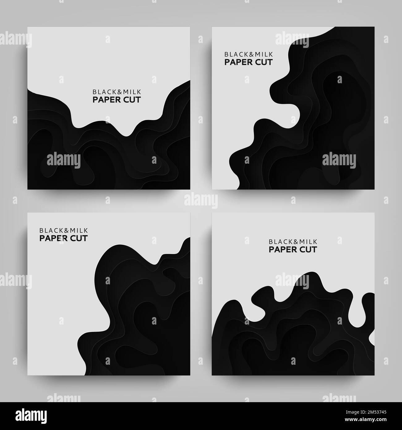 Collection backgrounds 3D layers of paper cut. Abstract paper carving ...